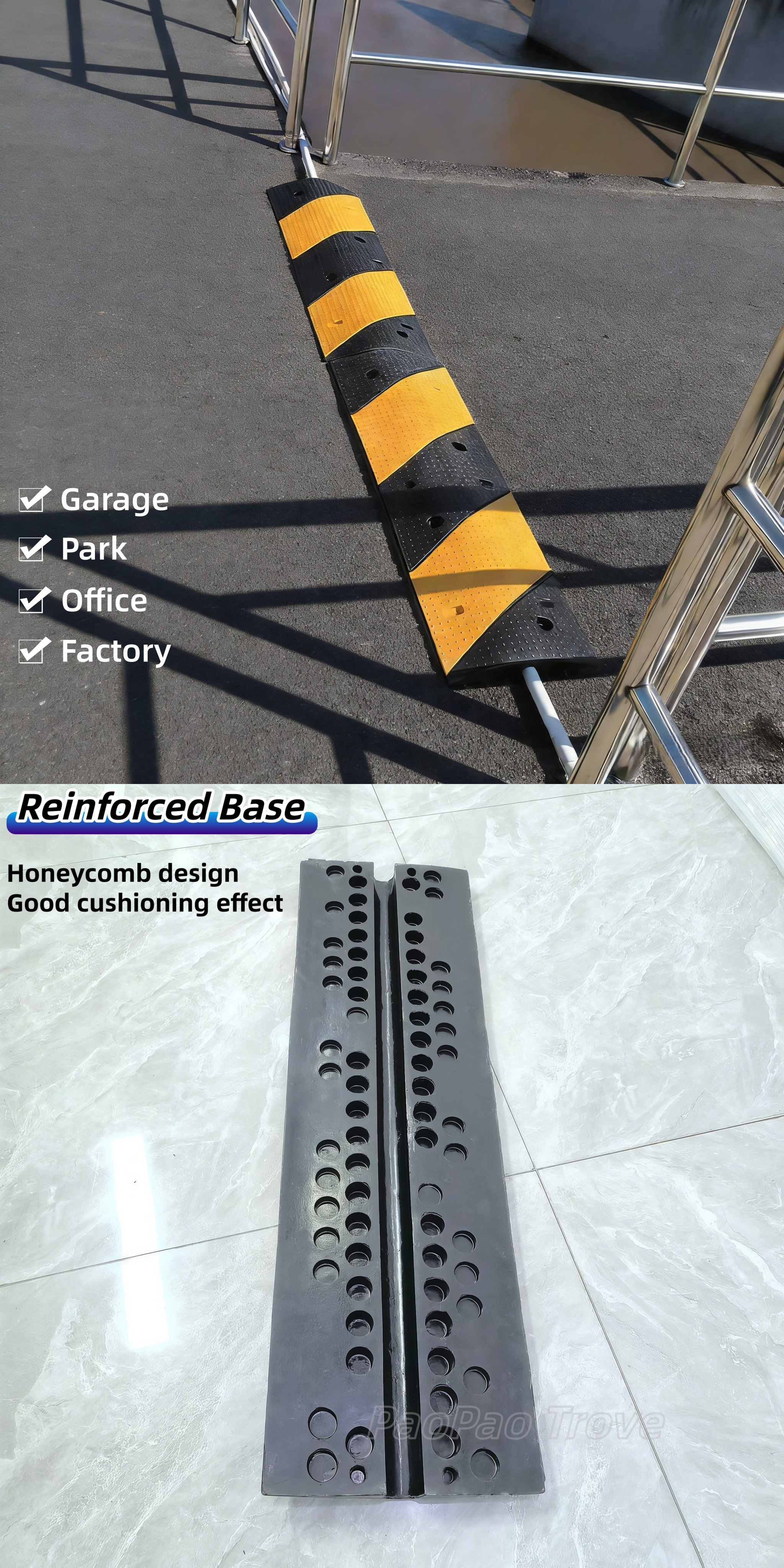 Heavy Duty Rubber Cable Hump Ramp Speed Bump Indoor Outdoor Cable ...
