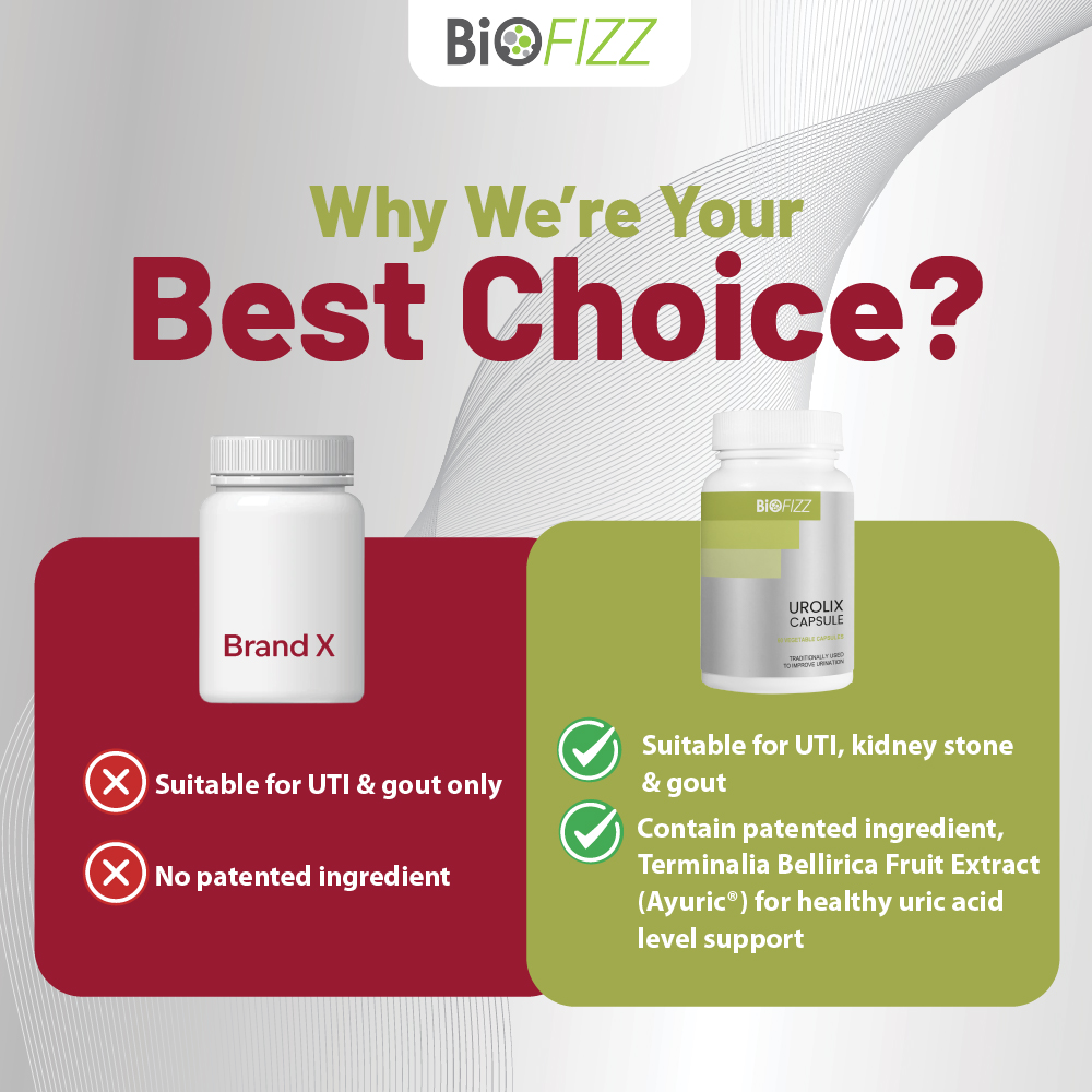 BIOFIZZ Urolix Capsule 60's - Urinary Tract Health Saw Palmetto Ural ...