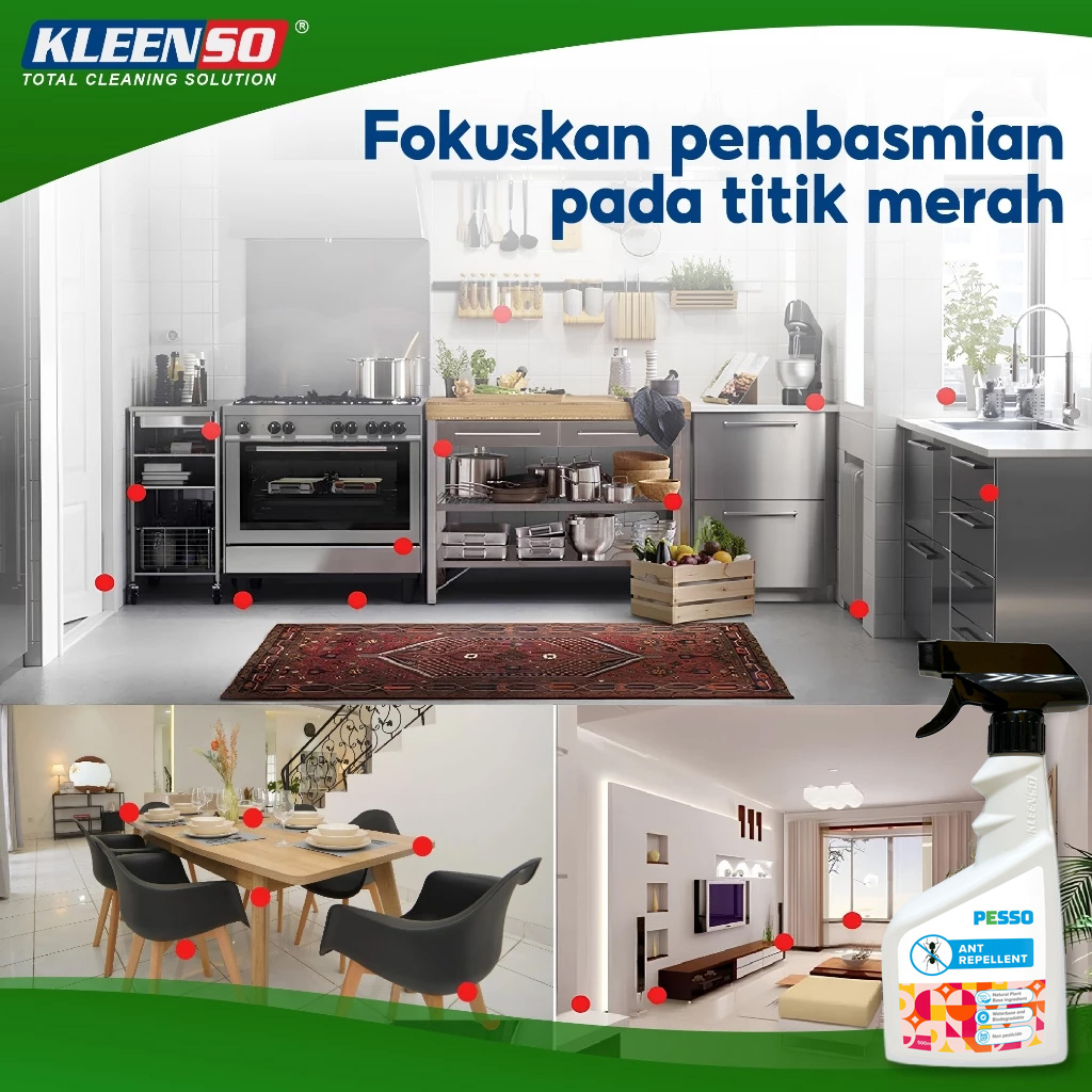 KLEENSO Pesso Eco Ant Repellent Spray (250ml/500ml) Sembur Penghalau ...