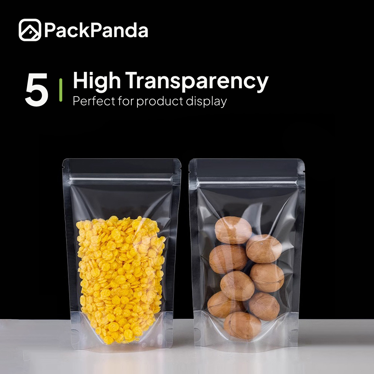 50pcs Transparent Zip Lock Food Bag Beg Zip Makanan Plastic Cookies ...