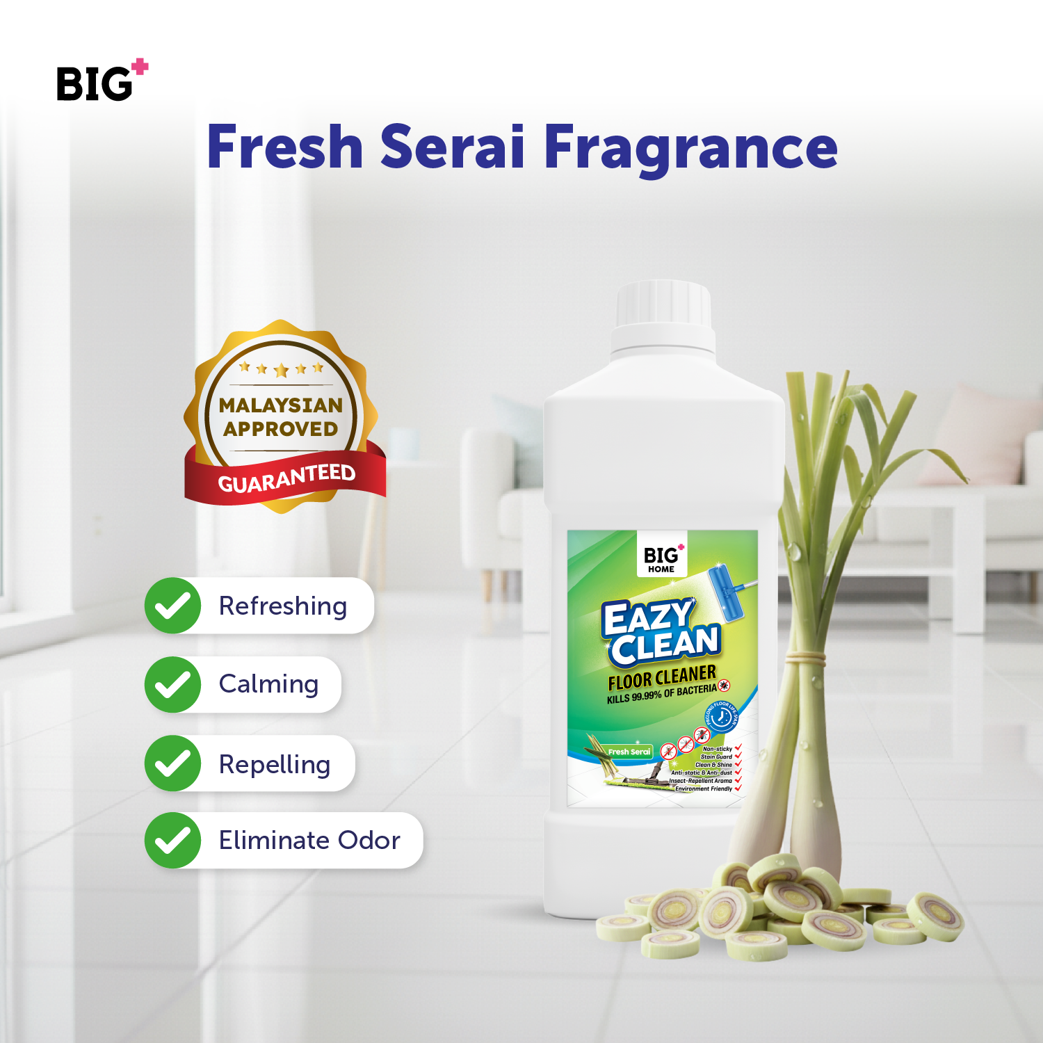 BIG+ EazyClean Floor Cleaner – Fresh Serai (1000ml) Pest & Insect ...