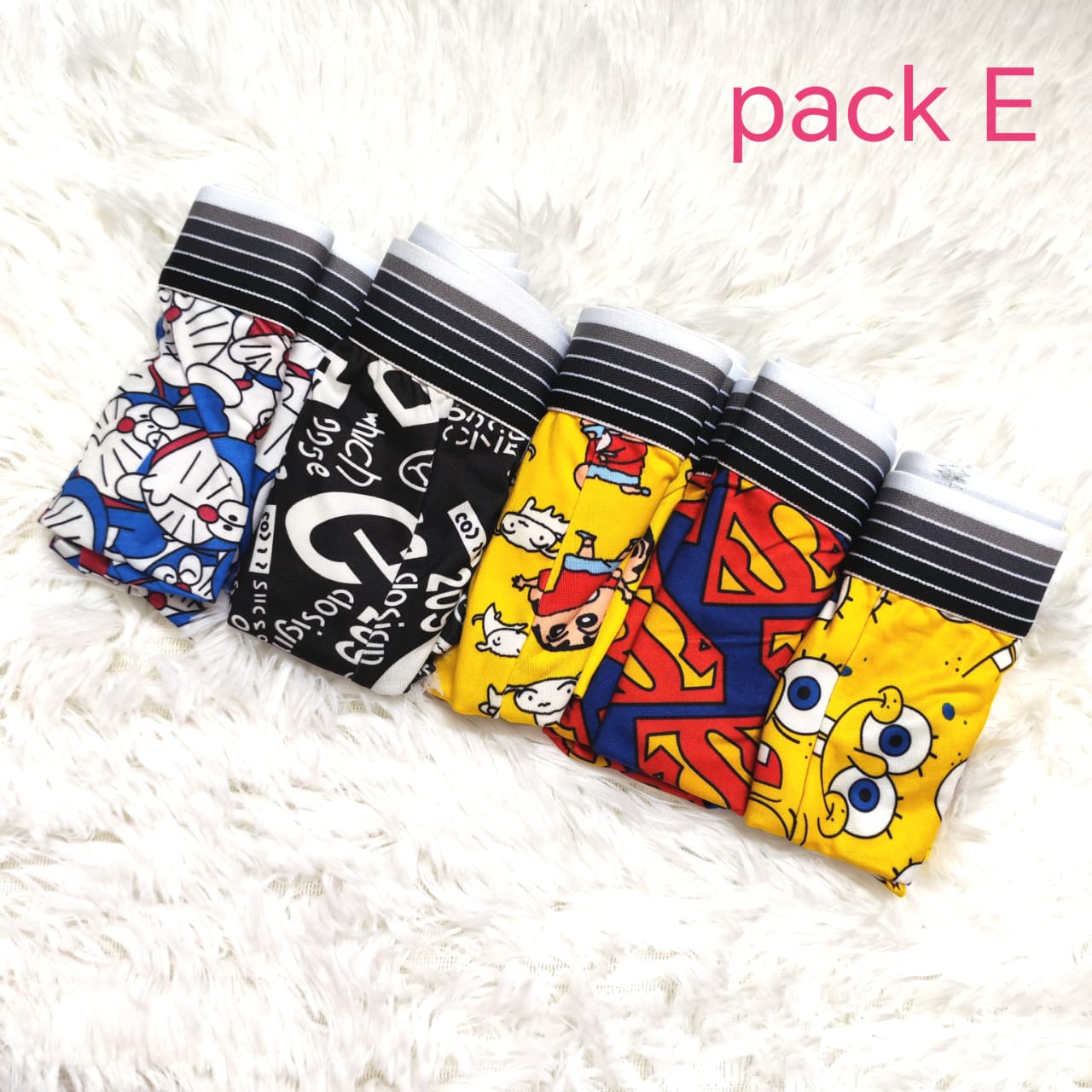 MINOKI 5pcs Cartoon Hero Boxer Men /Kids Underwear / Superman/ Doraemon ...
