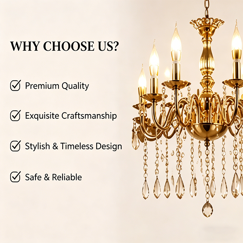 6/8/12 LED Bulb Luxury Gold/Sliver Chandelier K9 Crystal Lampu ceiling ...