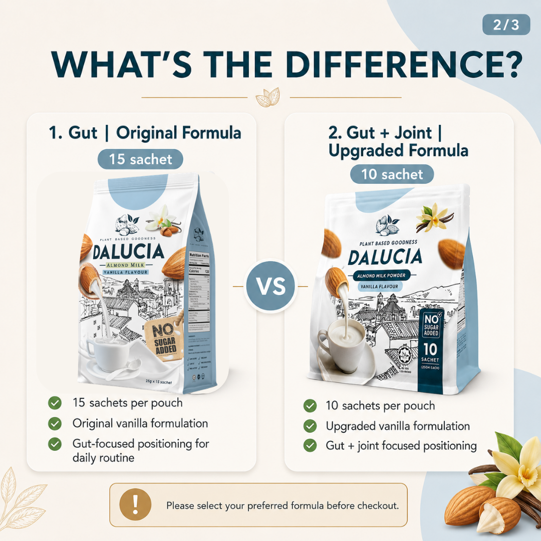 DALUCIA ALMOND MILK POWDER VANILLA Serbuk Minuman Susu Badam Tinggi ...