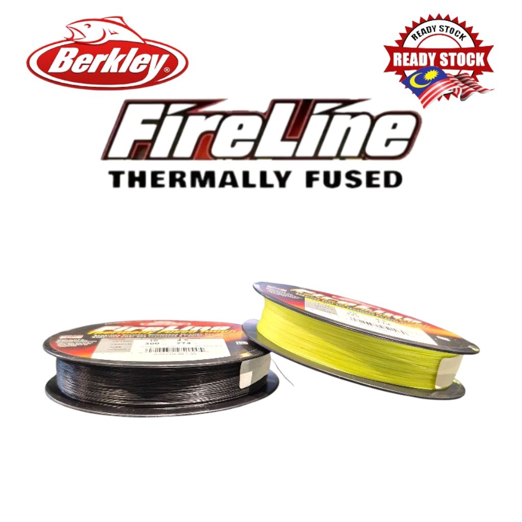 BERKLEY FIRELINE THERMALLY FUSED TOUGH LINE FLAME GREEN/SMOKE | Shopee ...