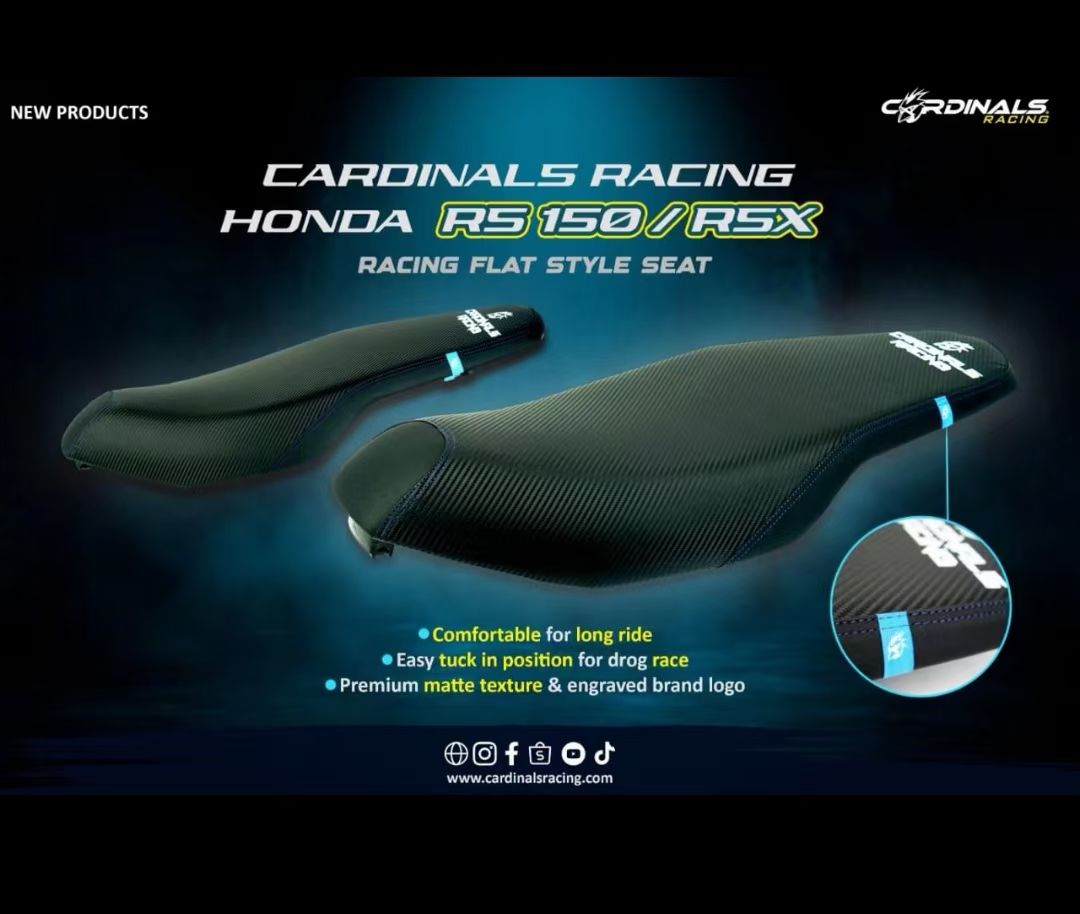 100% ORIGINAL CARDINALS RACING SEAT LC135 V2-V7 RS150 RSX Y15 Y15ZR Y16 ...