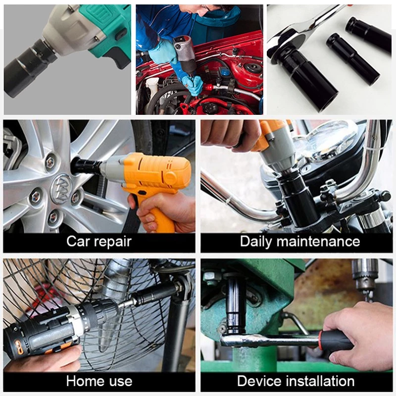 10pcs 1/2 Inch Long Socket Impact Set Impact Long Socket 8-24mm ...