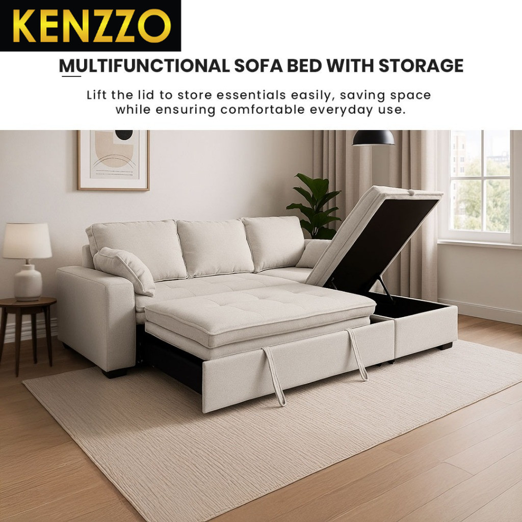 Katil Sofa 4 Seater Pelbagai Fungsi Boleh Jadi Katil , Sofa & Storage ...