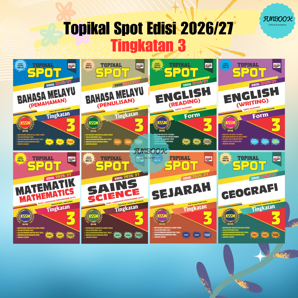 [FUNBOOK] Topikal Spot Tingkatan 1 2 3 (𝐒𝐄𝐓 𝟖 𝐁𝐔𝐊𝐔) Latihan UASA KSSM ...