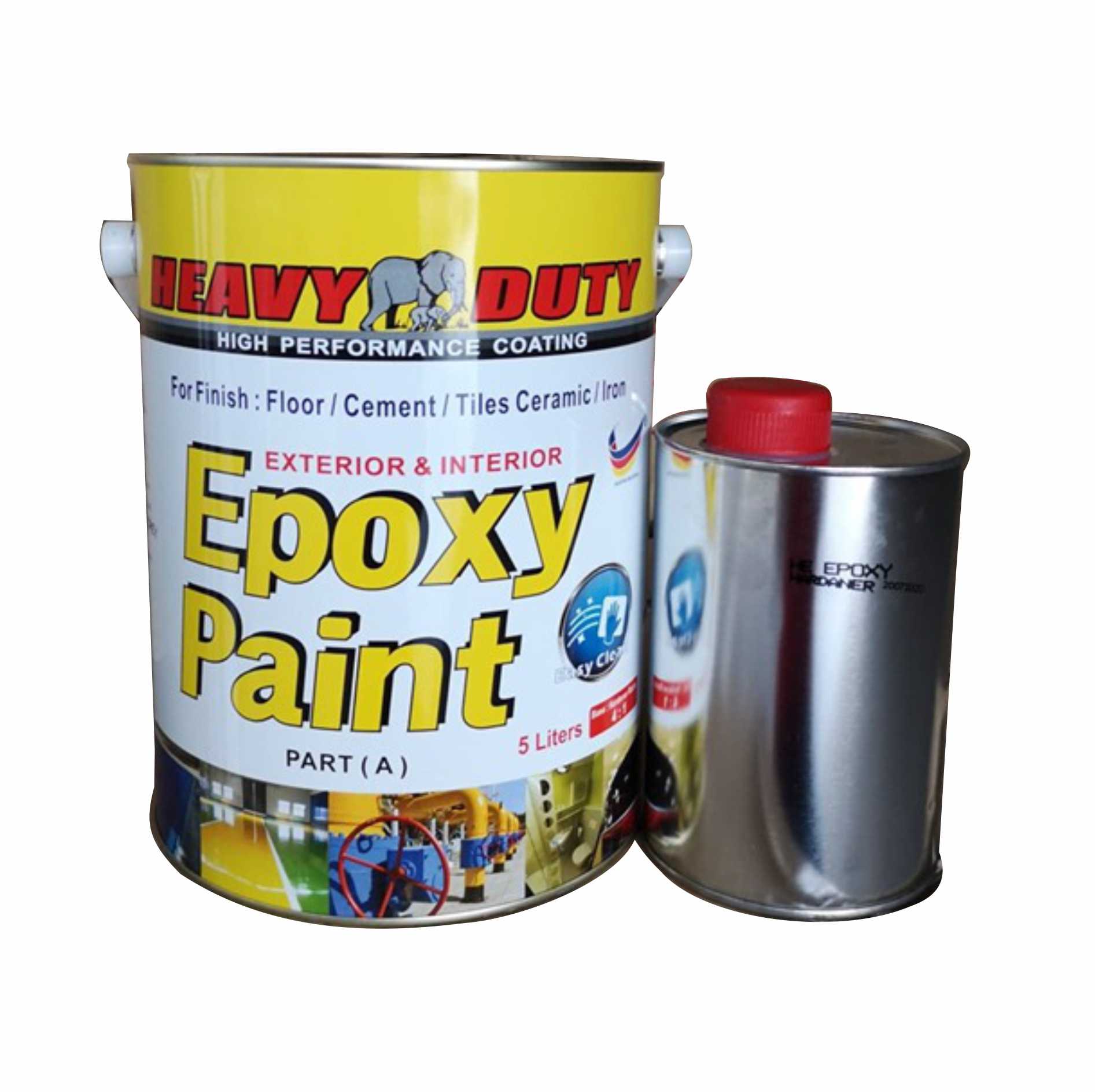 5L EPOXY FLOOR PAINT [ HEAVY DUTY ] PROTECTIVE & WATERPROOF COATING ...