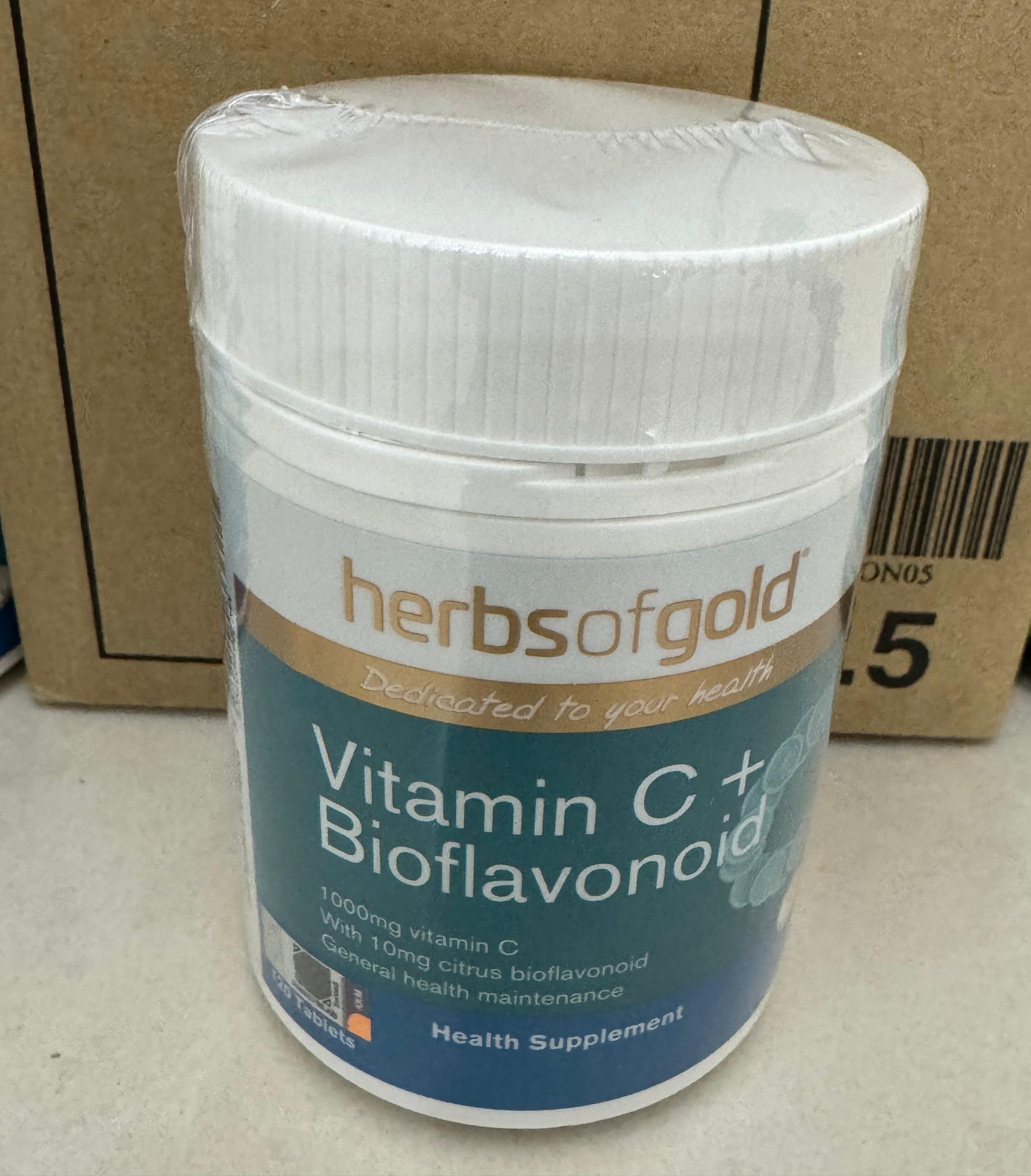 Herbs of Gold Vitamin C + Bioflavonoid 120's Herb Golds herbsofgold hog ...