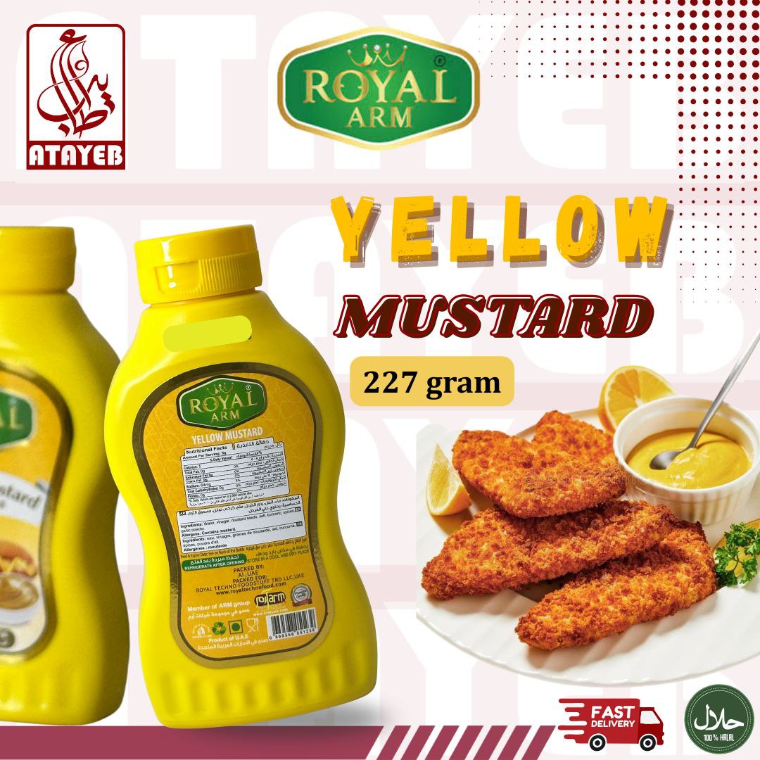 Royal Arm Yellow Mustard Sauce/Premium /Golden Mustard Sauce227g ...