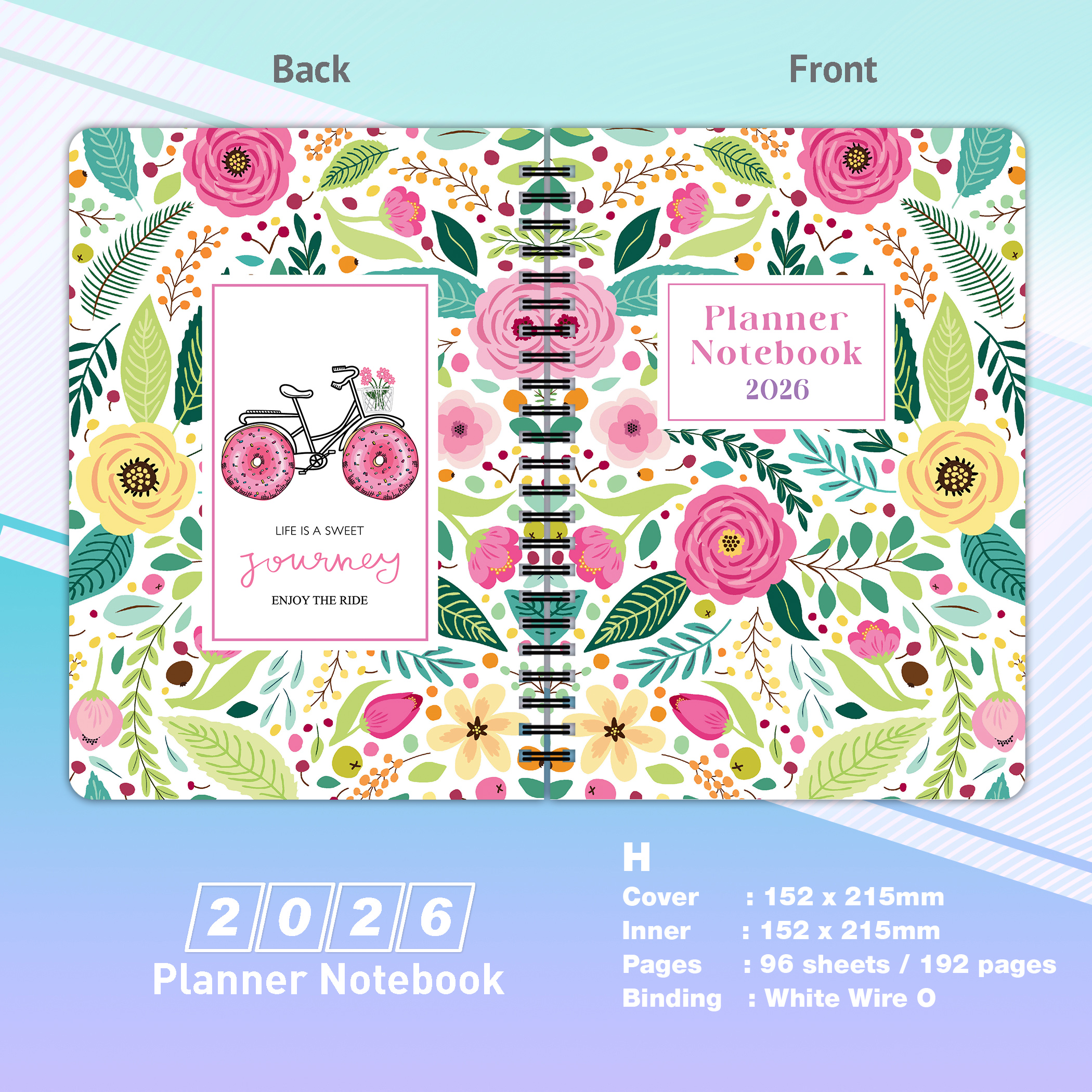2026 A5 Wire O spiral planner diary week month year planner Journal ...