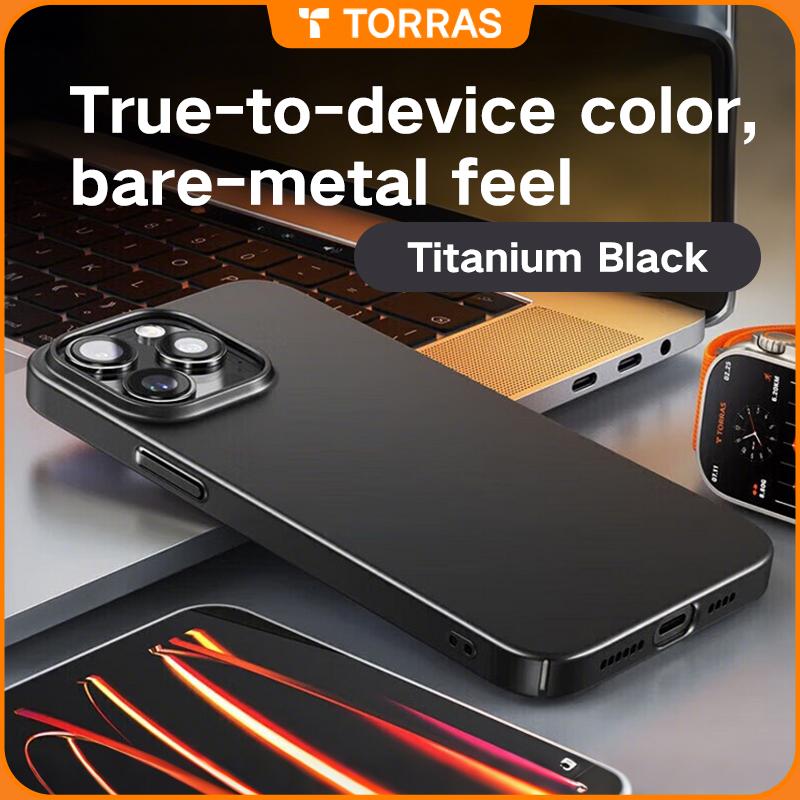 TORRAS iPhone Case with Metallic Design Bare Metal Feel Anti Yellowing ...