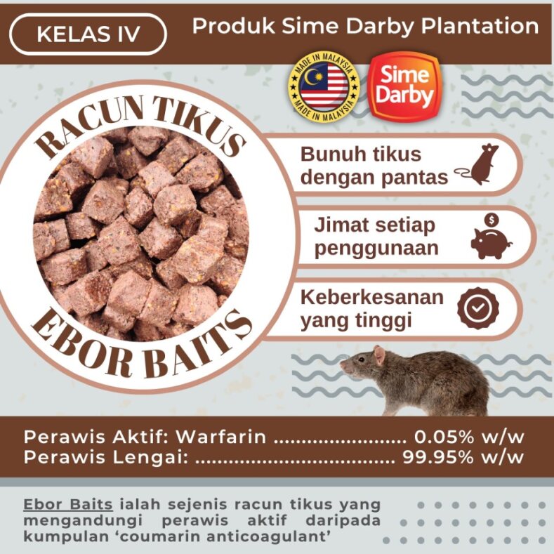Racun Tikus Ebor Baits umpan kuat menghapus tikus rat mouse rodenticide ...