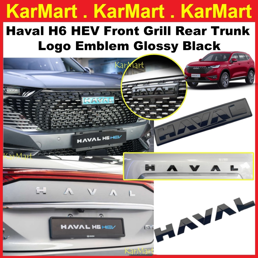 Haval H6 HEV Black Edition Front Grill Rear Trunk Wording Logo Emblem ...