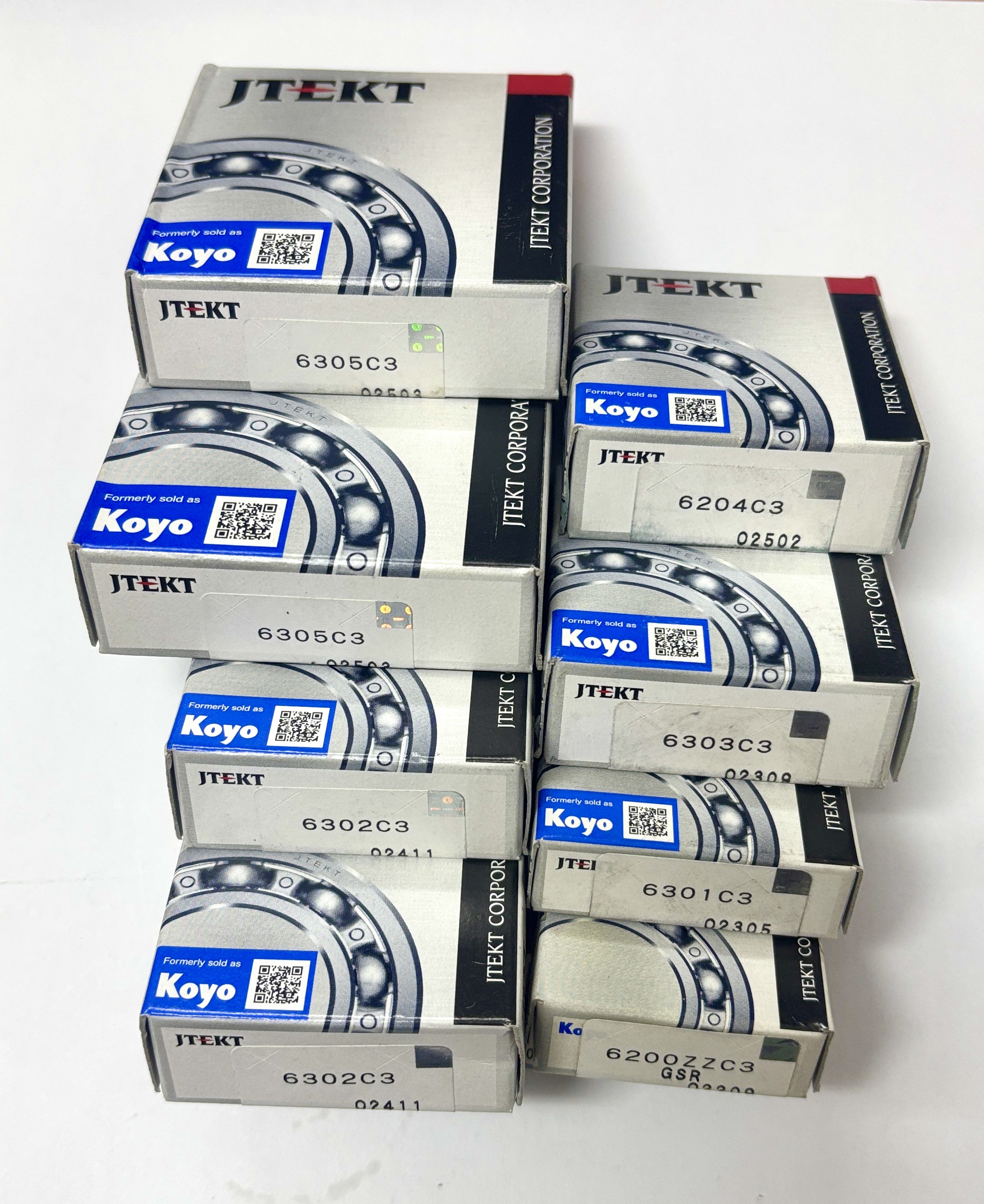 YAMAHA NVX 155 JTEKT KOYO JAPAN ENGINE TRANSMISSION BEARING SET X 8pcs ...