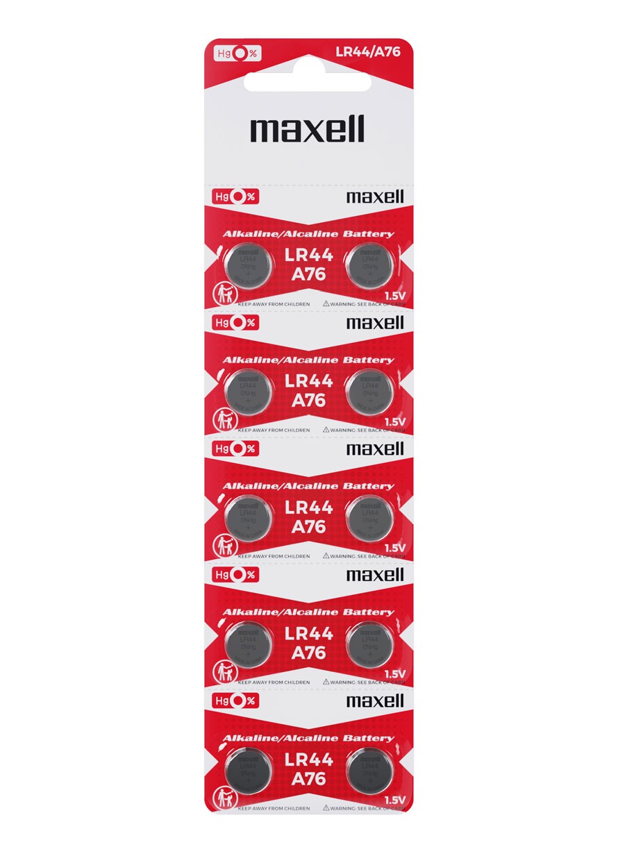 MAXELL ALKALINE CELL LR44/A76/G13 BATTERY (1.5V) HIGH QUALITY ...