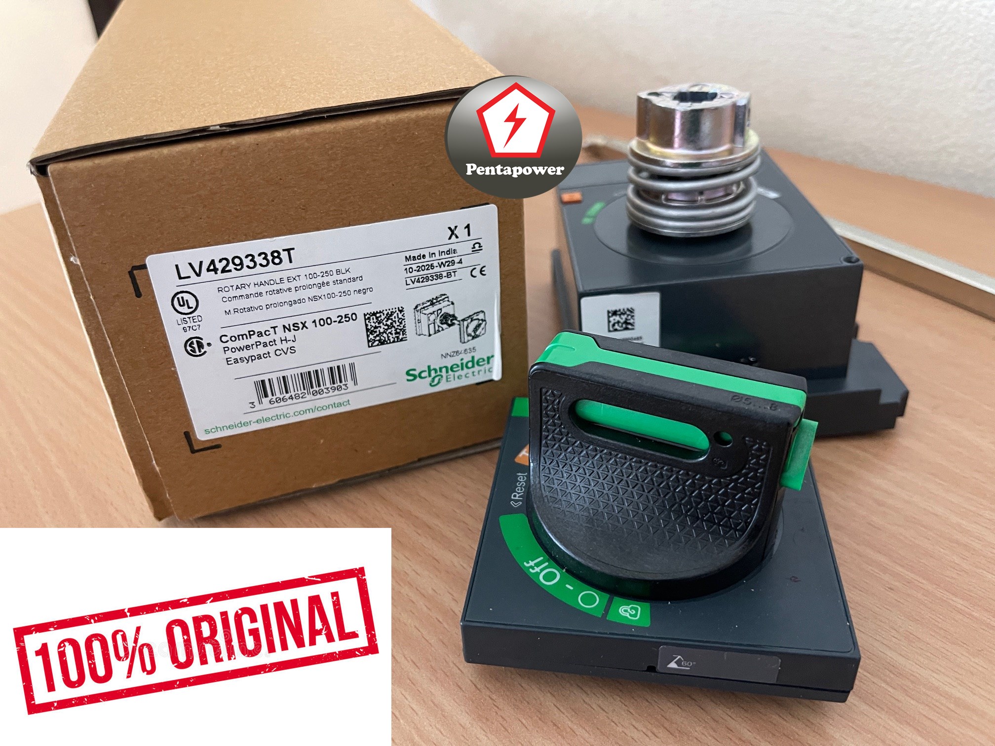 SCHNEIDER LV429338T extended rotary handle, ComPacT NSX 100/160/250 ...