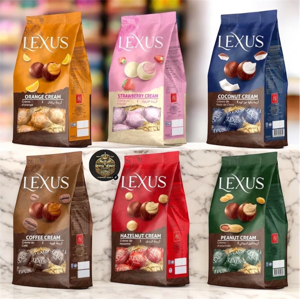 LEXUS Cream Filled Chocolate Assortment – 6 Flavors (Orange, Strawberry ...
