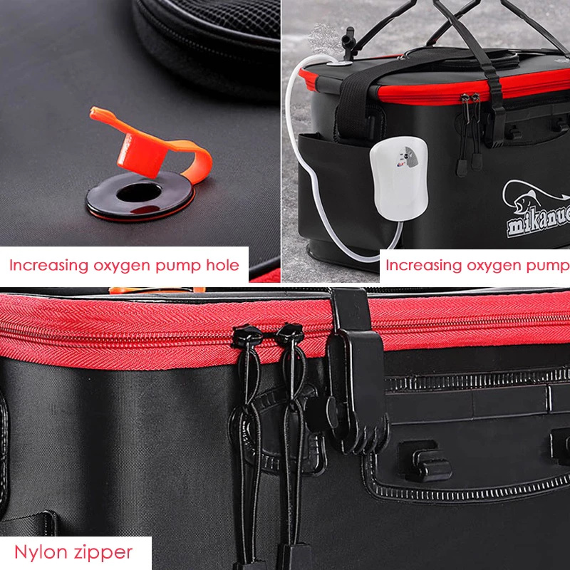 Portable Fish Bucket Outdoor EVA waterproof Fishing Rods bag Kotak ...