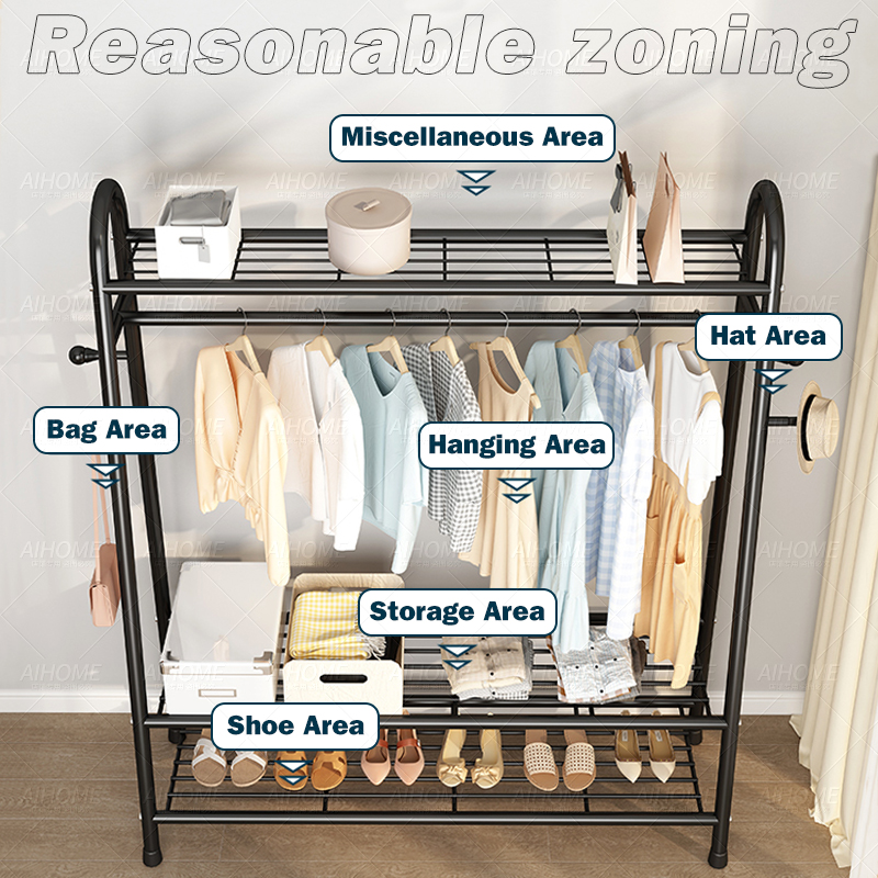 Clothes Rack Simple Modern Home Clothes Hanging Rack Living Room ...