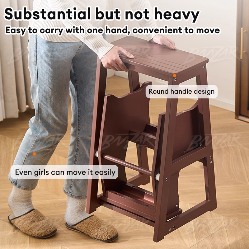 𝐁𝐌𝐙𝐀𝐑 𝙄𝙣 𝙎𝙩𝙤𝙘𝙠 Chair Stool Chair Folding Dual-use Stair Chair Tangga ...