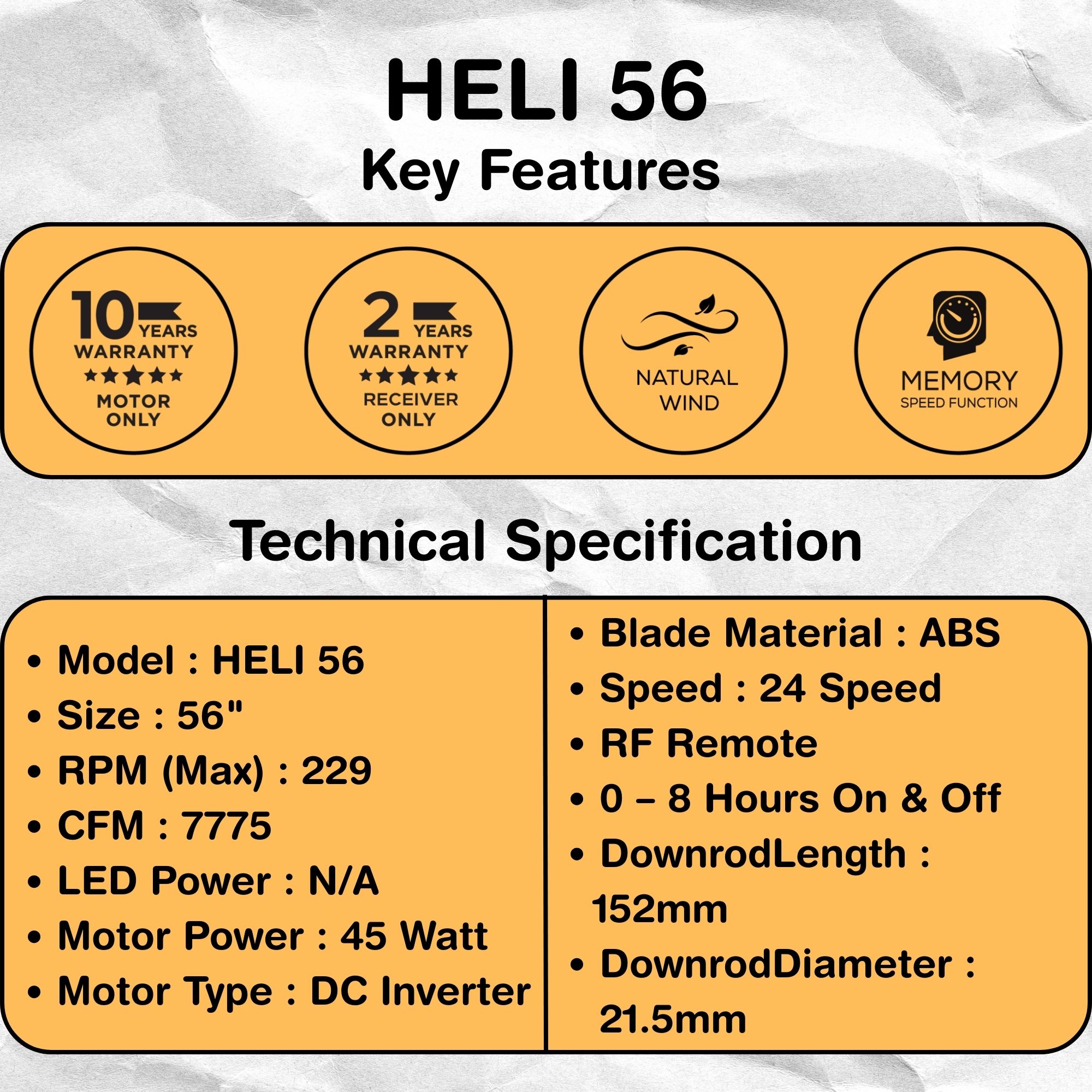 【deka+ HELI 56】Deka Ceiling Fan 56" Remote Control / Kipas Siling ...