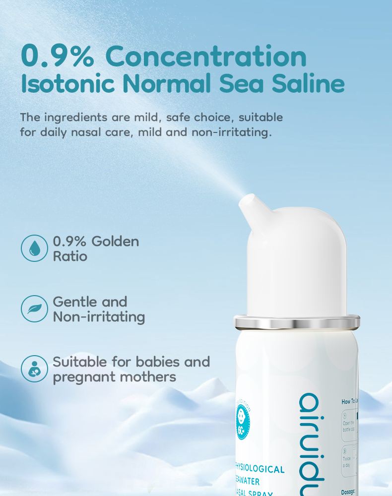 Airuidu Nasal Spray Nose Hygiene 100ml Isotonic Physiological Sea ...