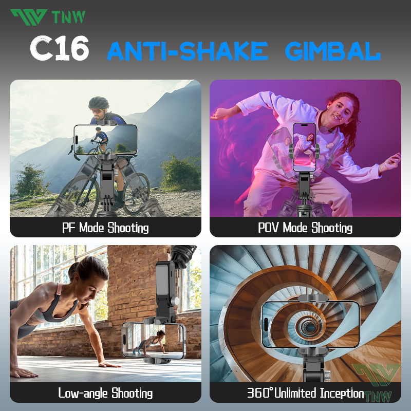 TNW C16 AI Face Tracking Gimbal Tripod Multifunctional Ai Follow-Up Selfie Stick Gimbal ...