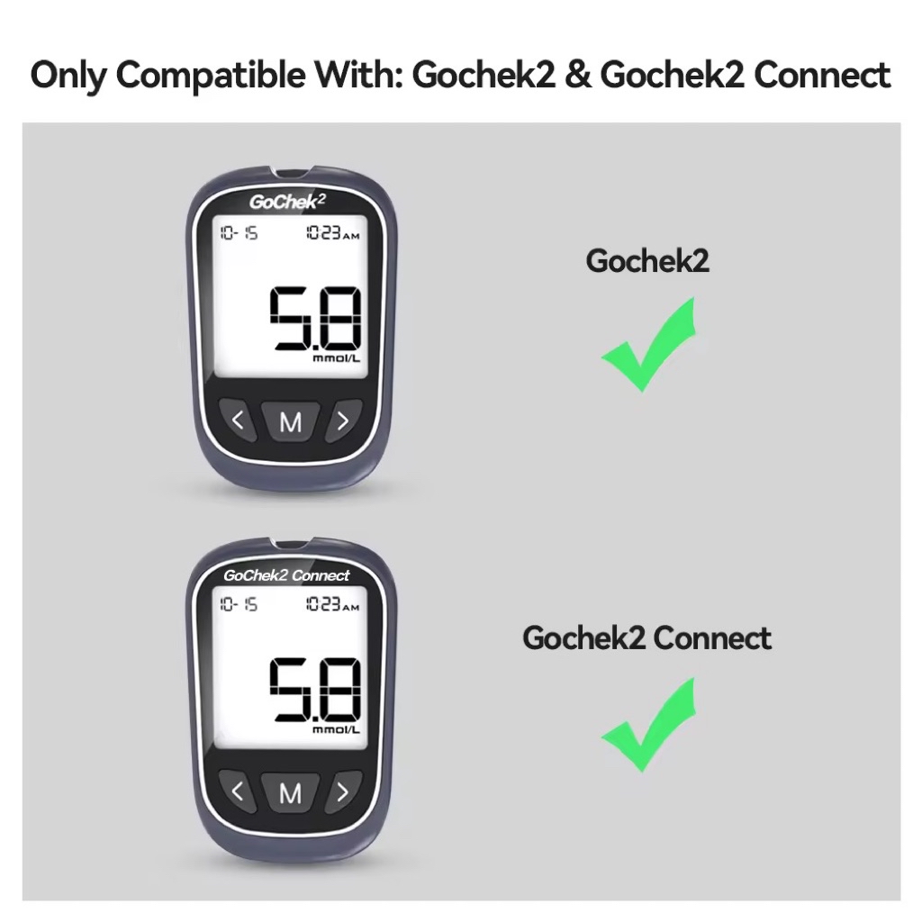 Gocheck2 Glucose Test Strips x 100/50 & Lancets x 100/50 No Coding ...