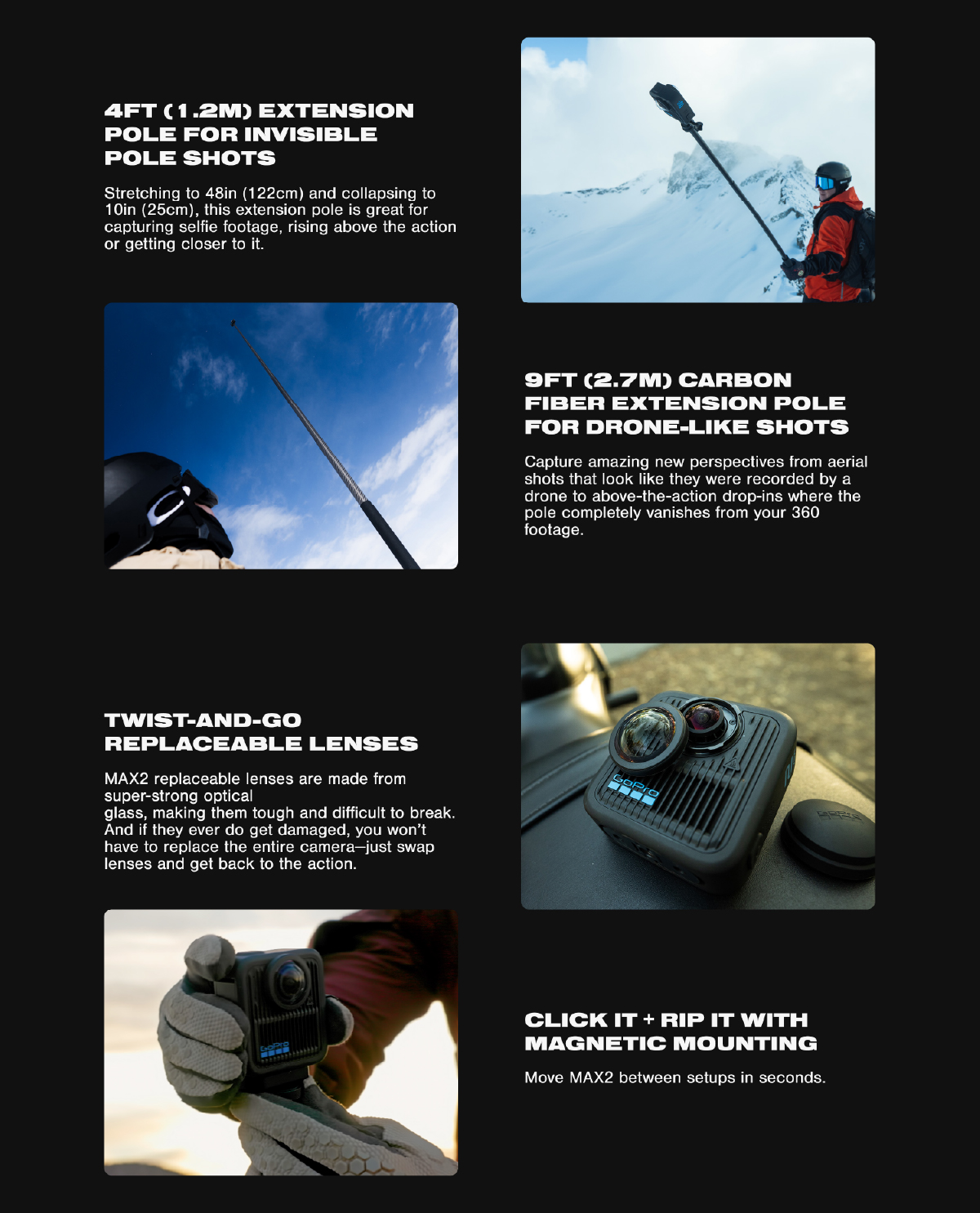 GoPro Max 2 360 Camera (8K30 360 Video/29MP Photo/KeyFrames/Waterproof ...