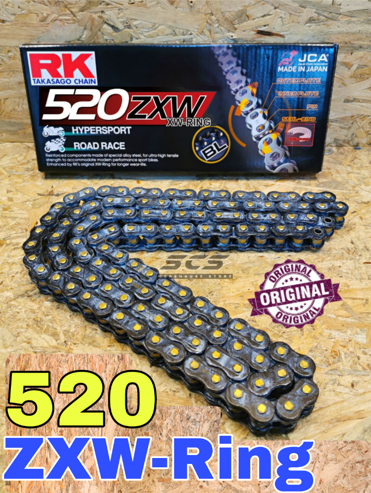 RK Chain Blue 520 XW-Ring XWRING Rantai ZXW WRING Z800 Z750 ZX25R R25 ...