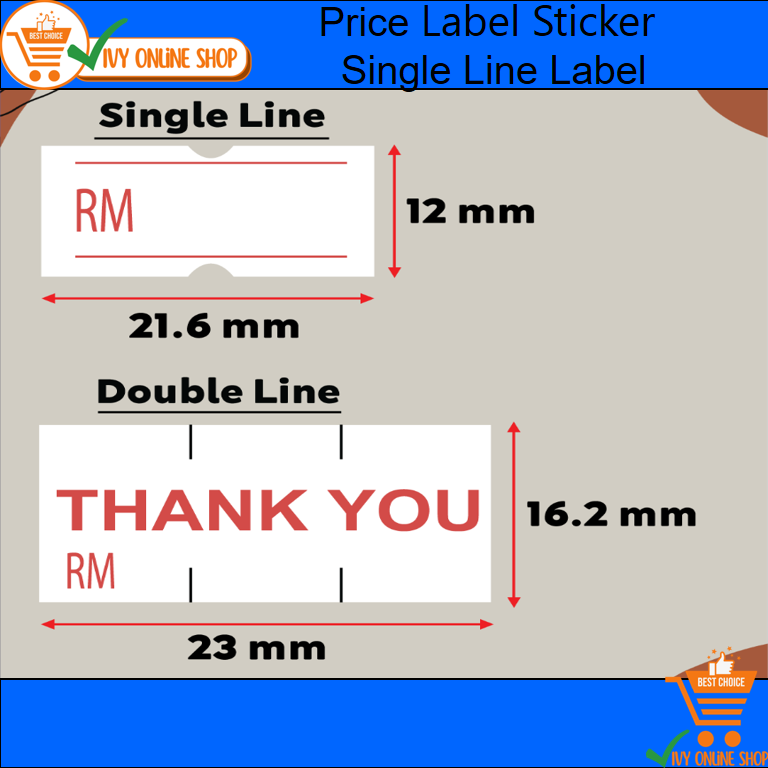 SATO PB PB2 HAND LABELLER STICKER PRICE TAG LABEL ( Custome Design ...