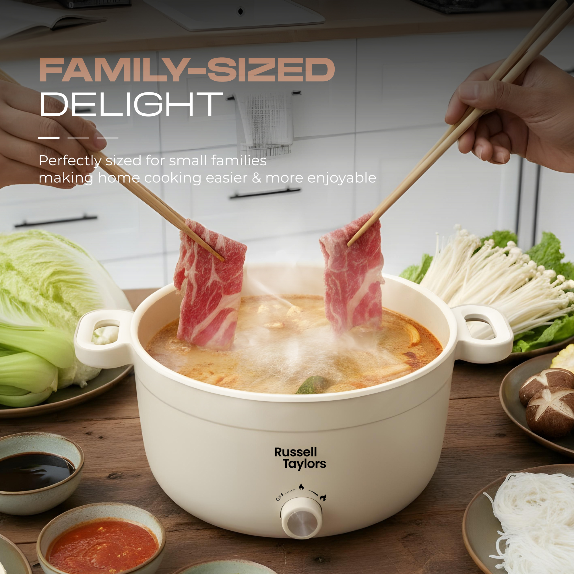 Russell Taylors Multi Cooker Ceramic Non Stick Electric Cooker (4.4L ...