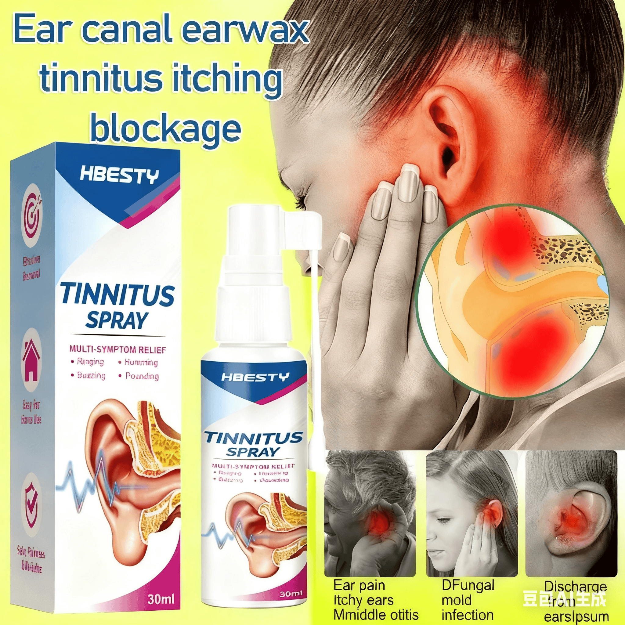 Ear Drops for Tinnitus, Tinnitus Treatment with Pus, 30ml Ear Medicine ...