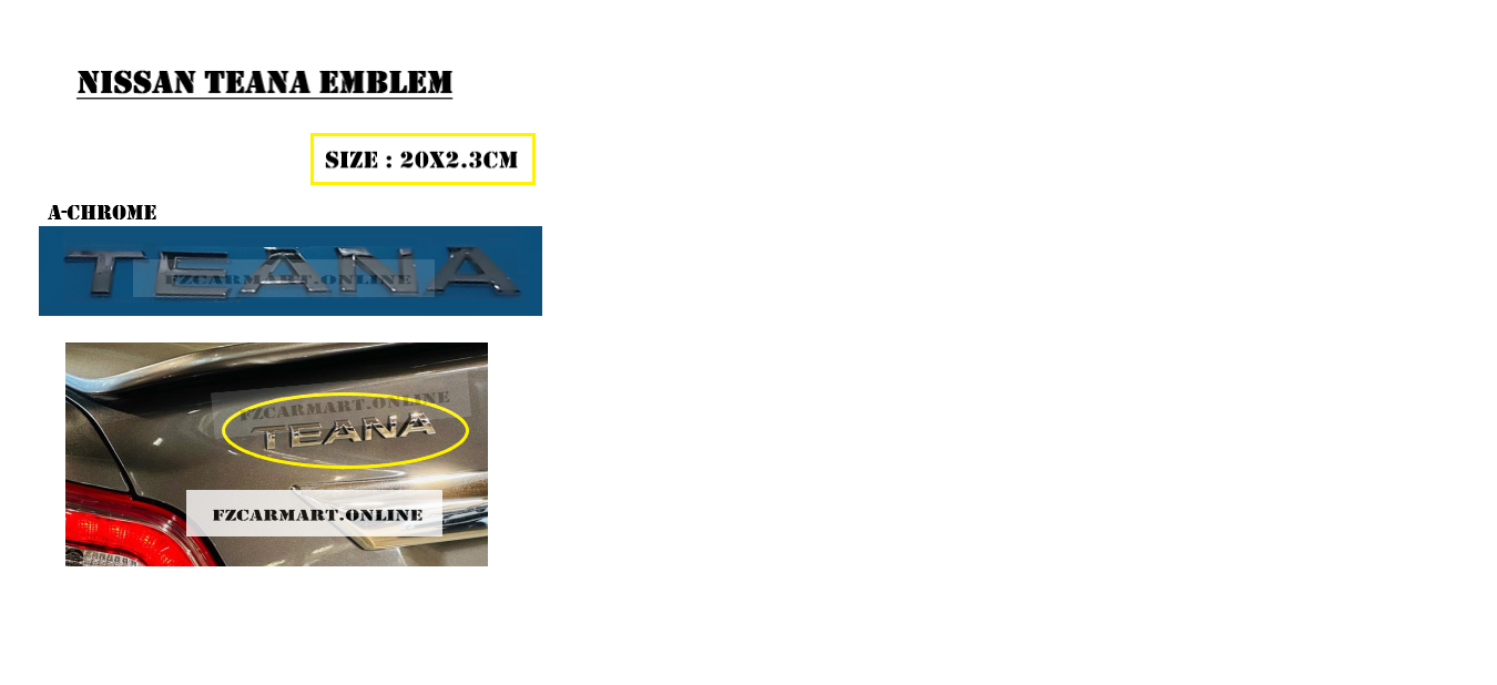 NISSAN TEANA EMBLEM LOGO - (ABS) | Shopee Malaysia