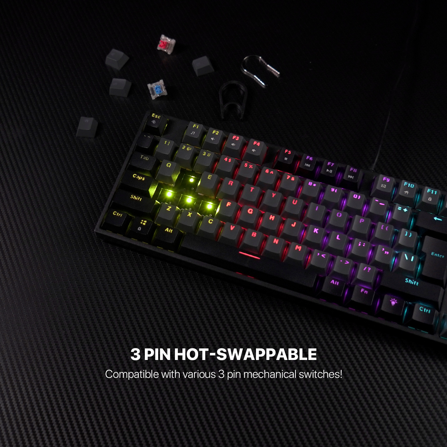 FANTECH SUMI EDITION ATOM MK886V2 ATOM 104 MECHANICAL KEYBOARD | Shopee ...