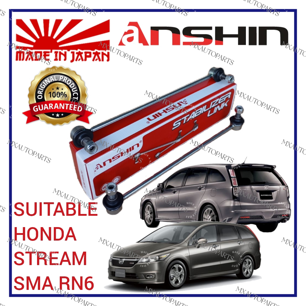 ORIGINAL ANSHIN JAPAN FRONT & REAR STABILIZER LINK HONDA STREAM SMA RN6 ...