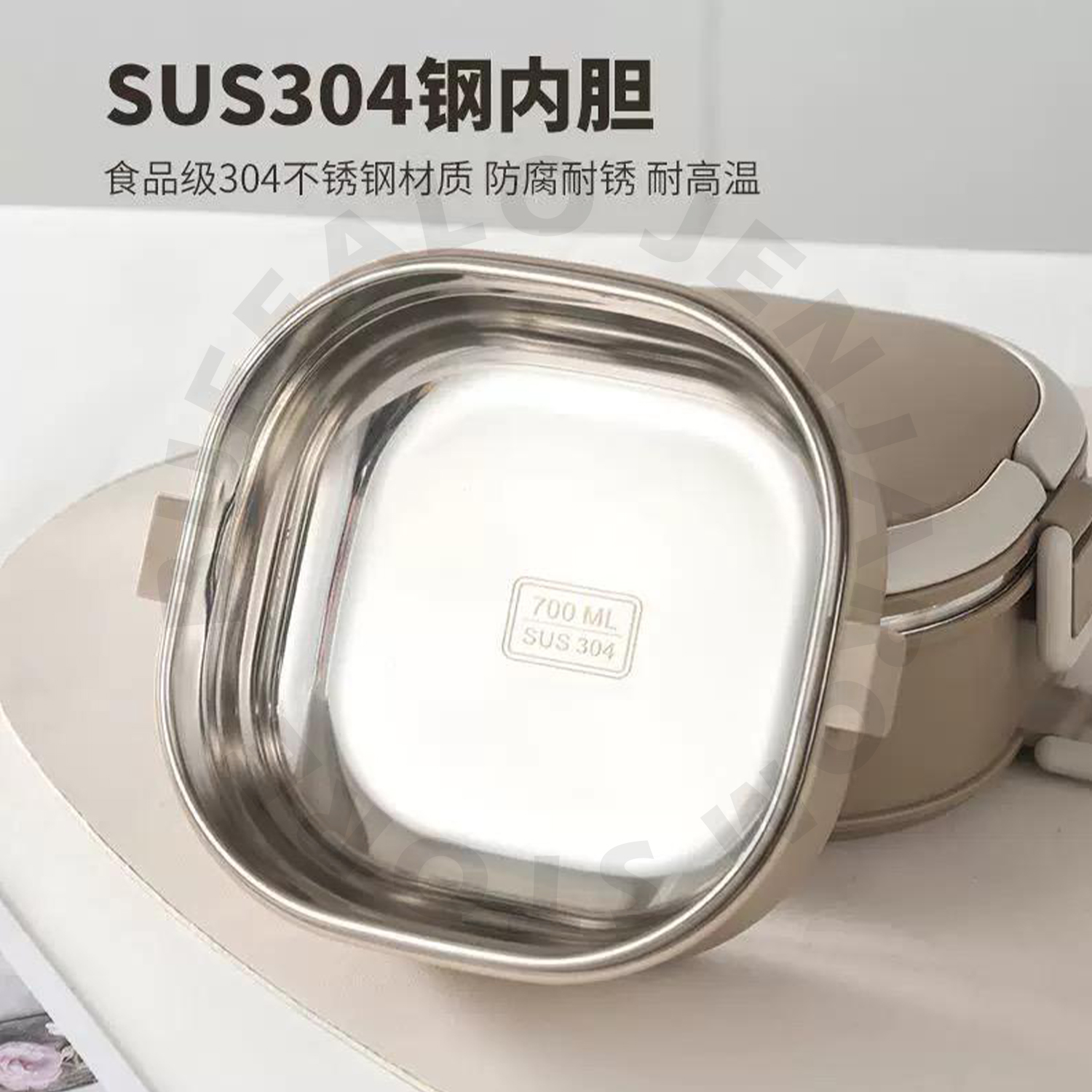 BUFFALO 2.1L 3 Layer Lunch Box Stainless Steel Food Container with ...