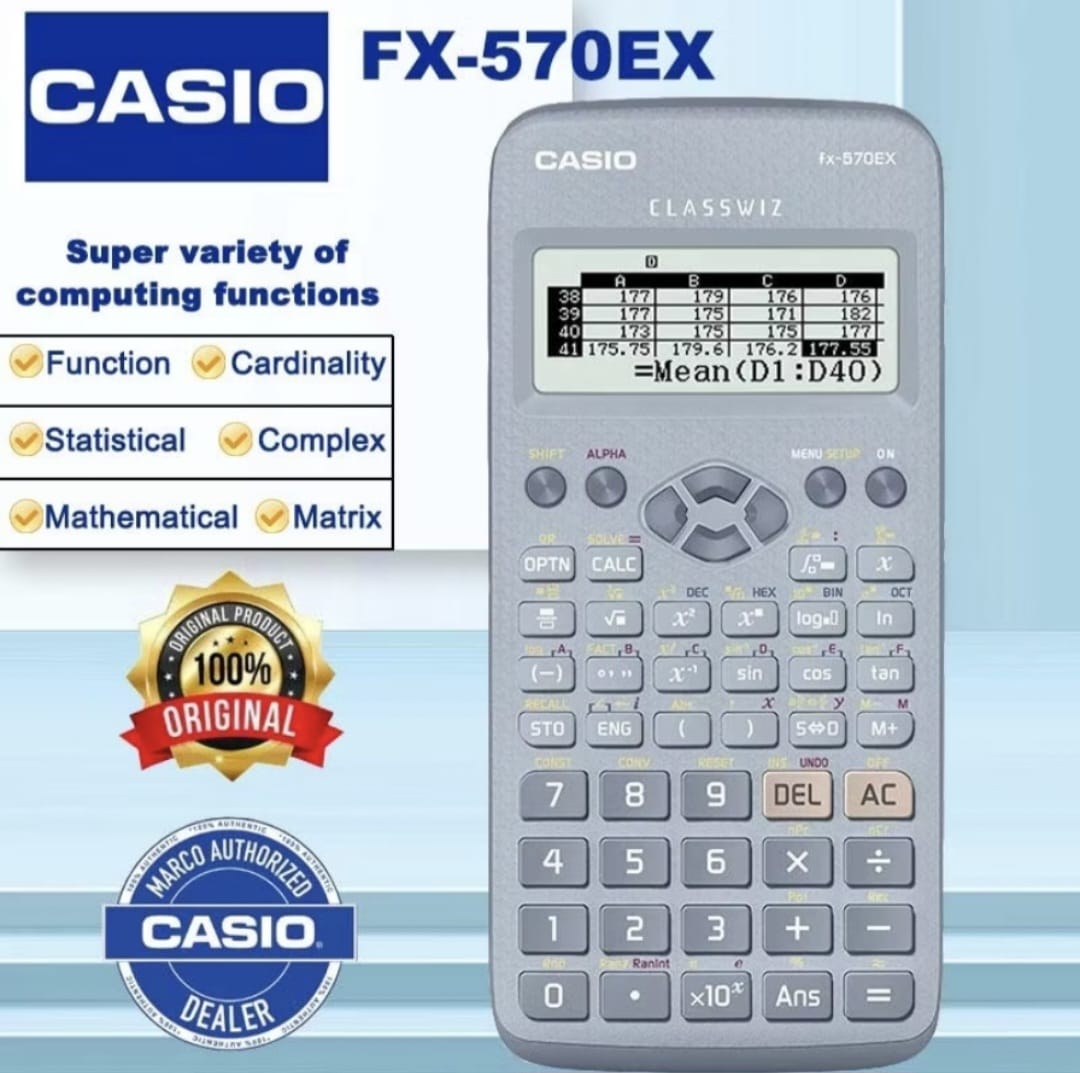 fx-570EX Casio Scientific Calculator CLASSWIZ Blue Calculatos | Shopee ...