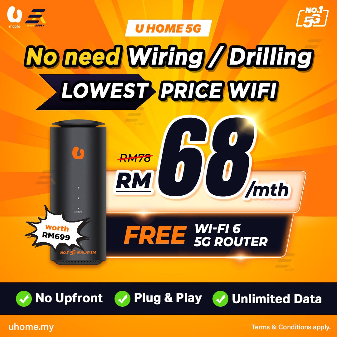 U home 5G Umobile Free WIFI 6 5G ROUTER 800MBPS FREE POWERBANK | Shopee ...
