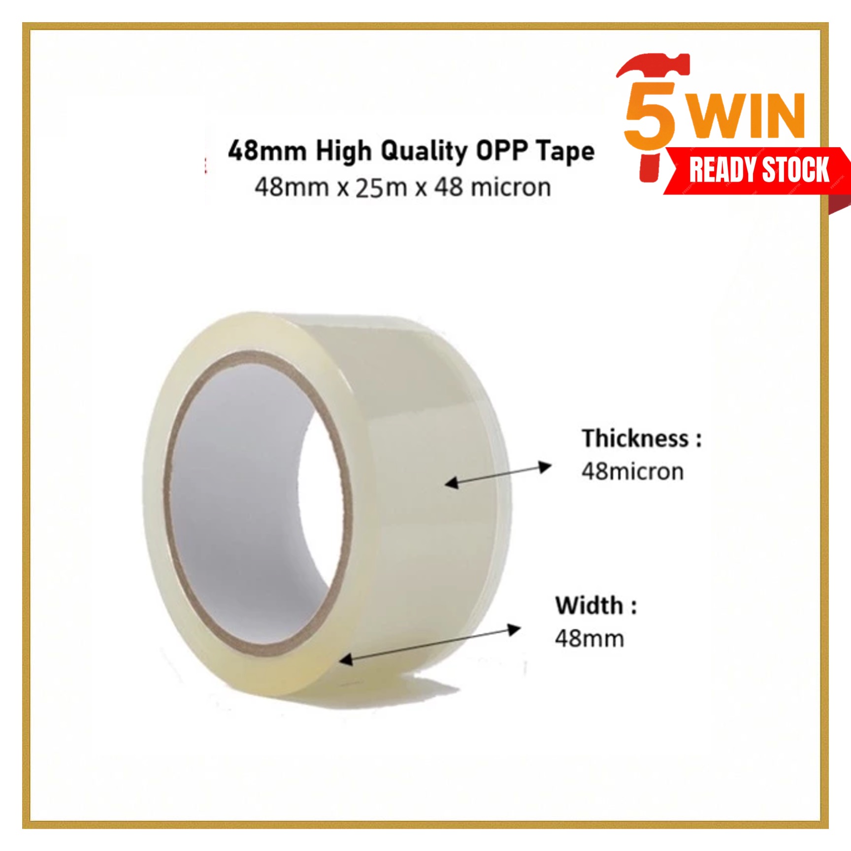 OPP Tape 48mm x 25M 🔥 Ready Stocks 🔥 Transparent Clear Adhesive ...