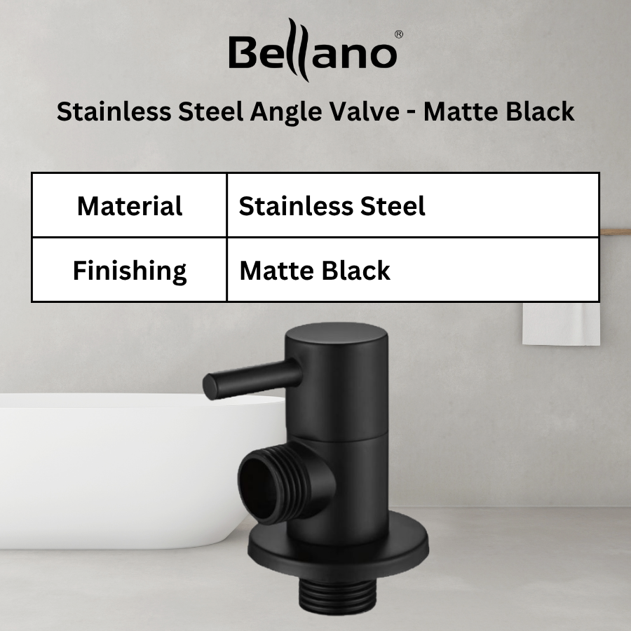 Bellano Stainless Steel Angle Valve - Matte Black BLN_1707_BK | Shopee ...