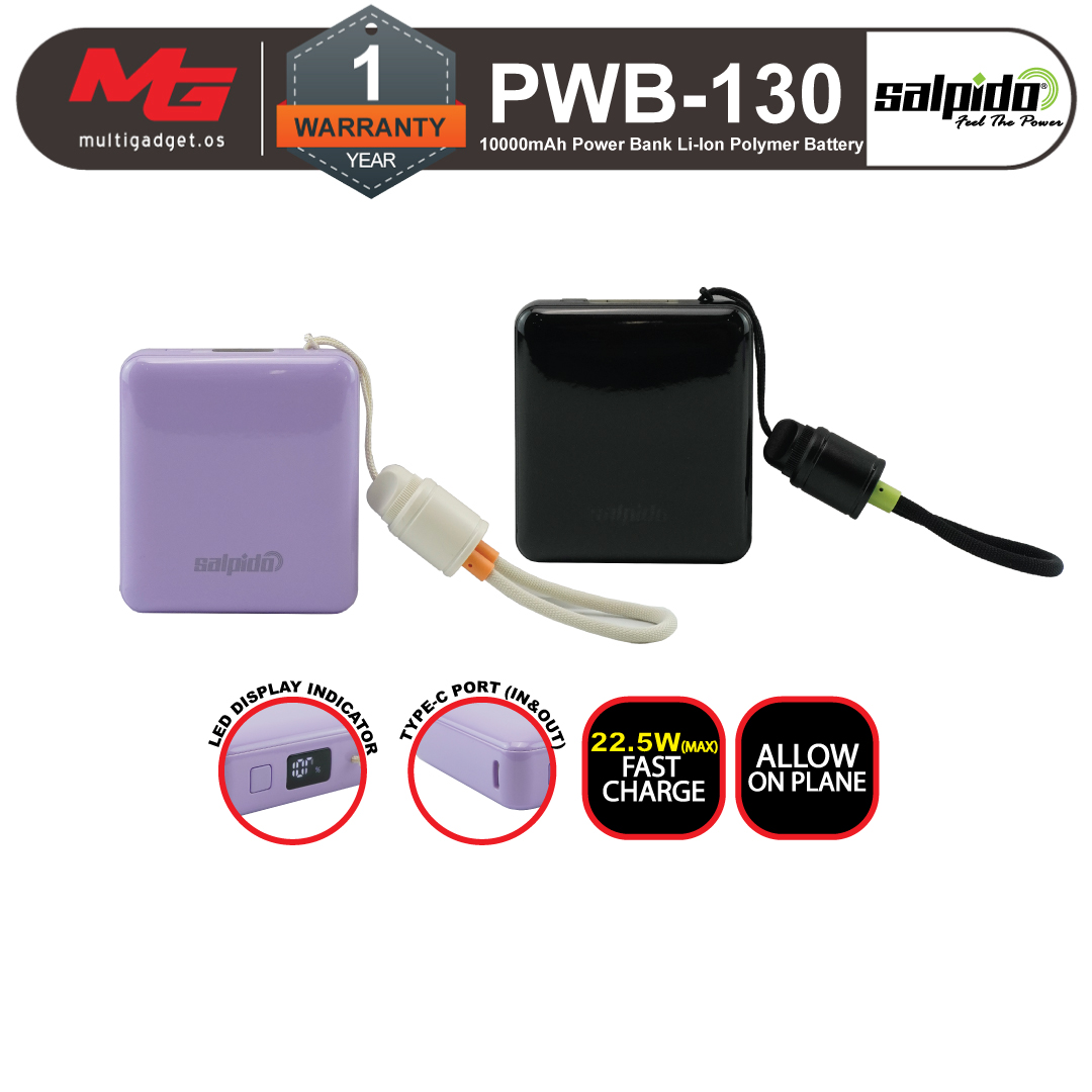 Salpido PWB 130 10000MAH Power Bank Li-ion Polymer Battery (Fast ...