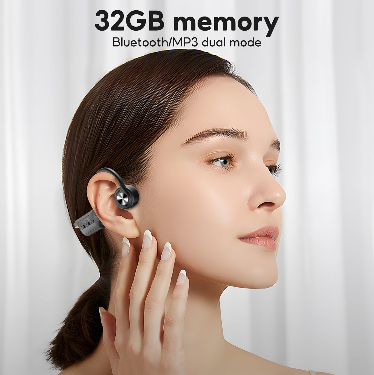 JQVITEK Bone Conduction Bluetooth Light 32G Headphones IPX8 Sports ...