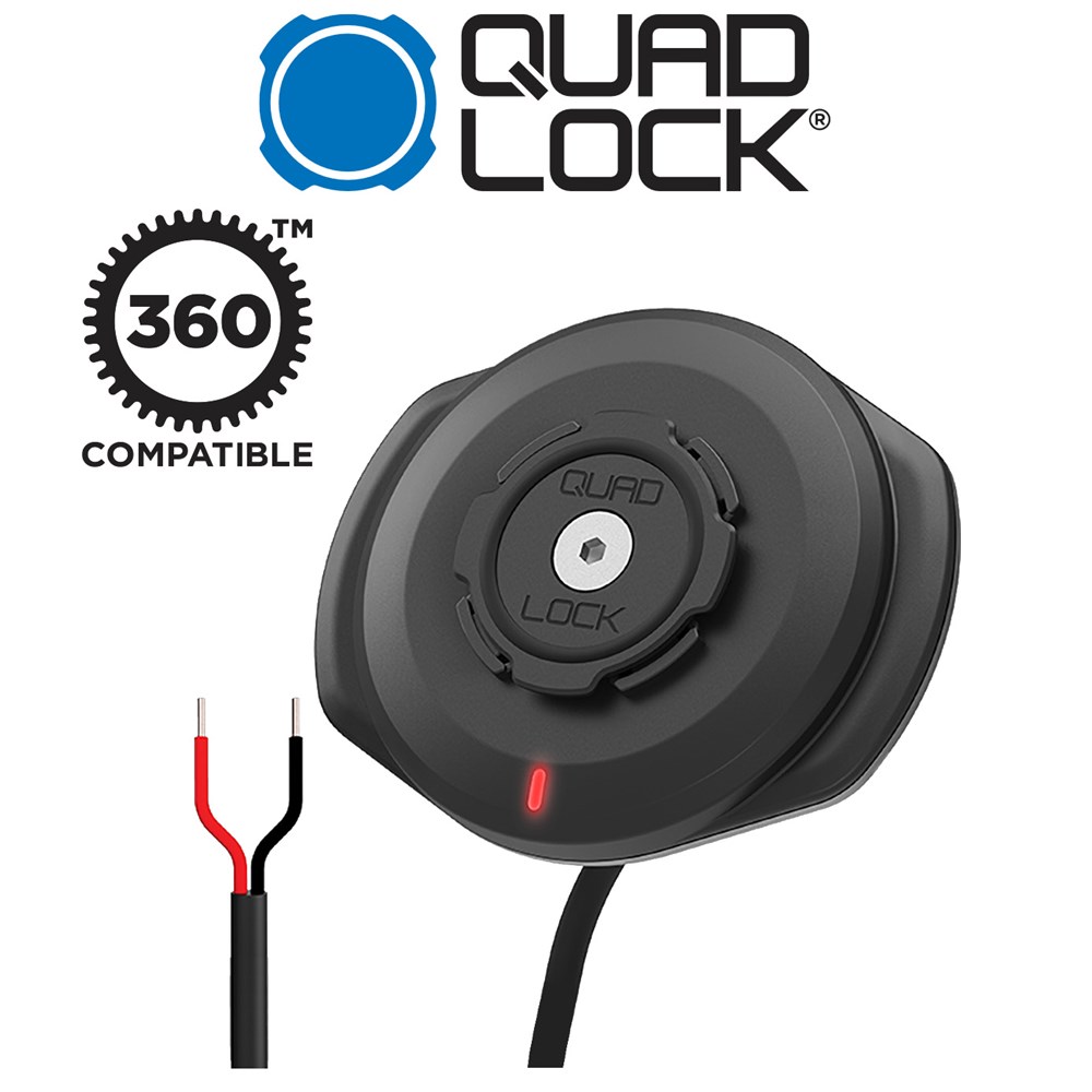 QUAD LOCK Waterproof Wireless Charging Head 12-24V For Motocycle Boat ...