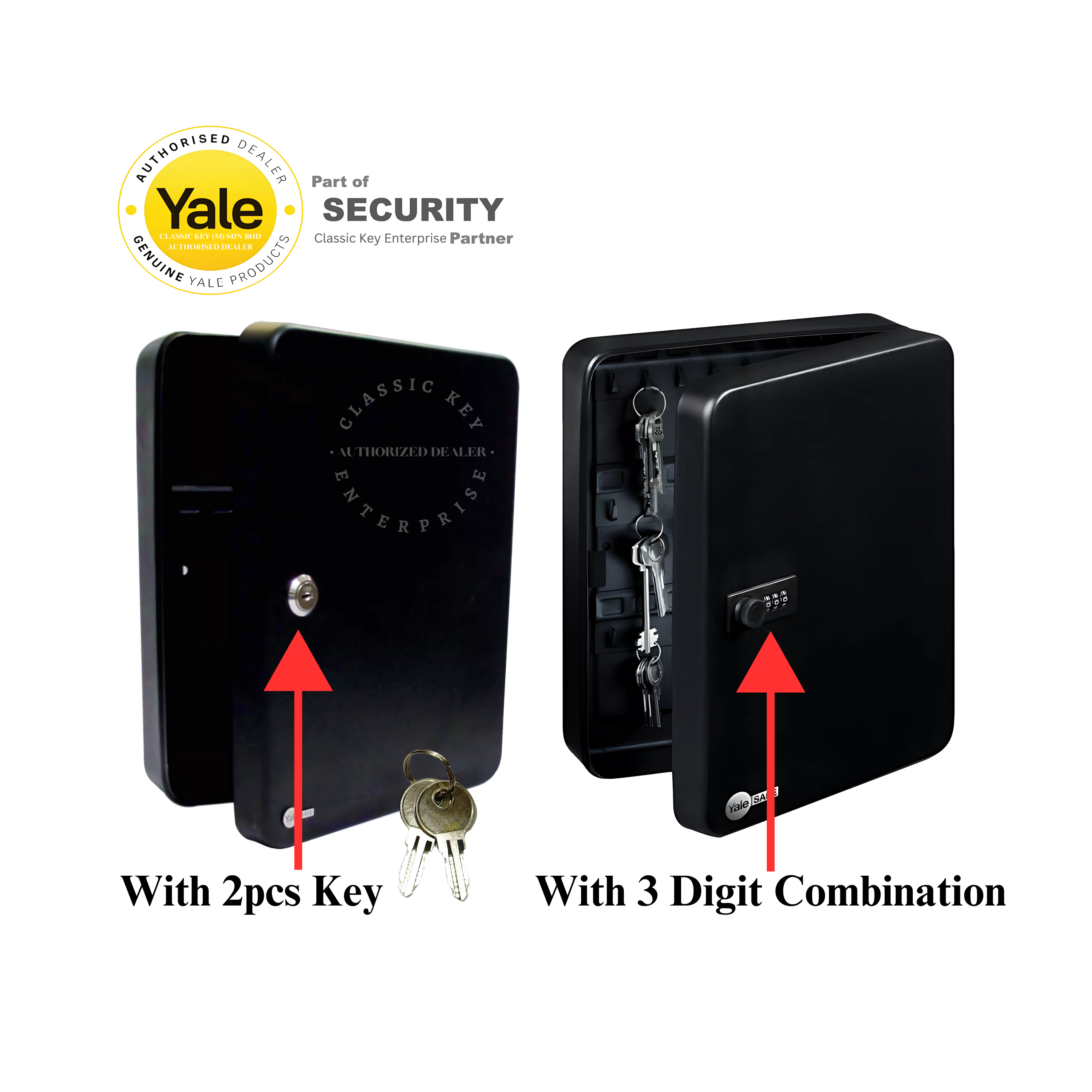 Yale Key Box Storage Holder YKB/CB2 OR YKB/DB2 - Combination or Key ...