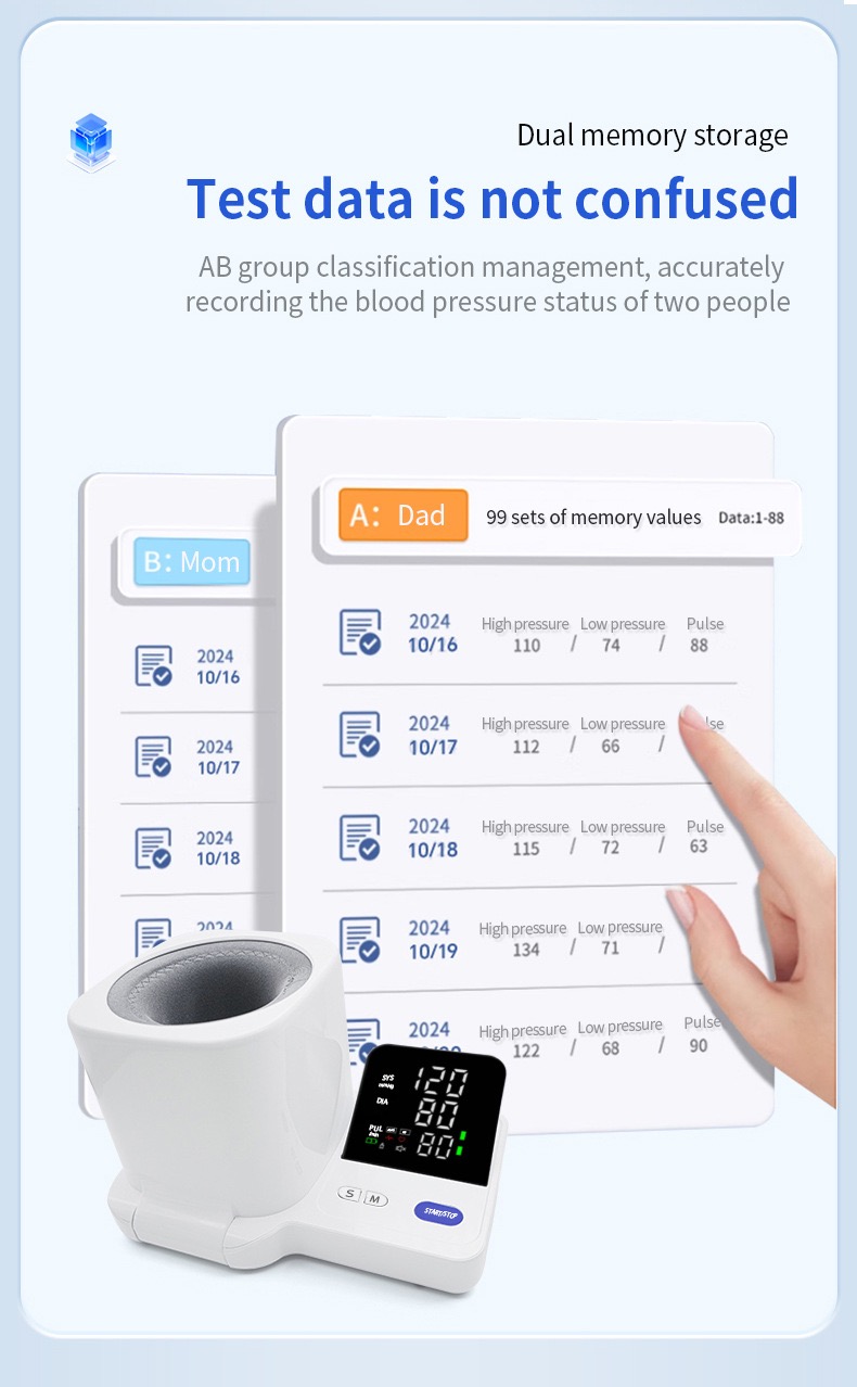 COD Rechargeable Upper Arm Automatic Digital Blood Pressure Monitor BP ...