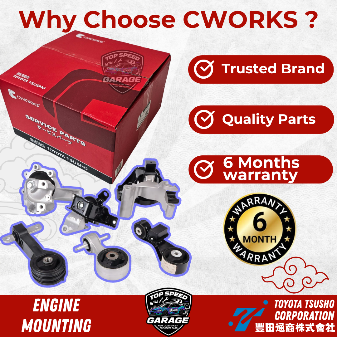 CWORKS Toyota Tsusho Engine Mounting Full Set - Toyota Unser 1.8 AT MT ...
